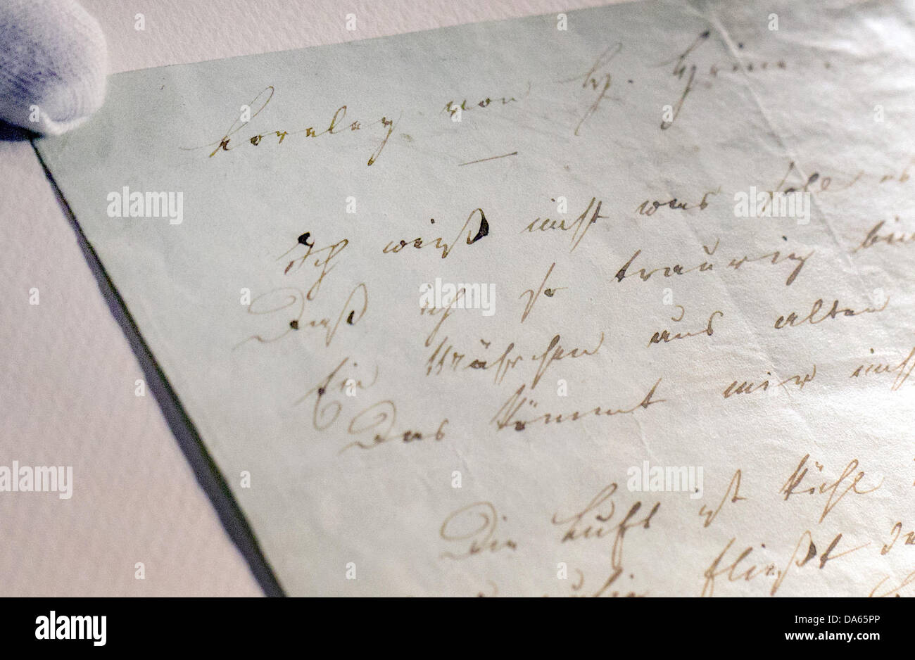 The only preserved handwritten document of the Loreley by Heinrich ...