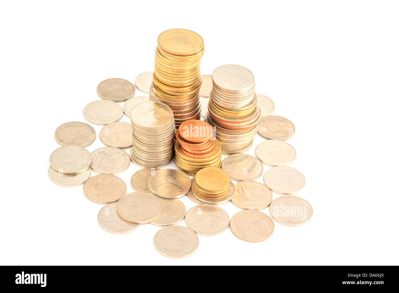 group of THAI BATH coins Stock Photo - Alamy