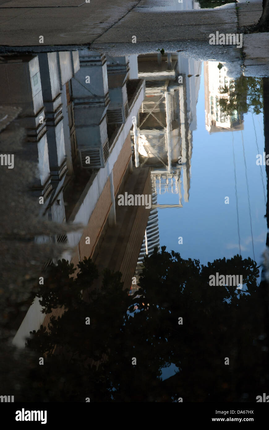 rReflection on pavement, Montague Road, Brisbane, Australia Stock Photo ...