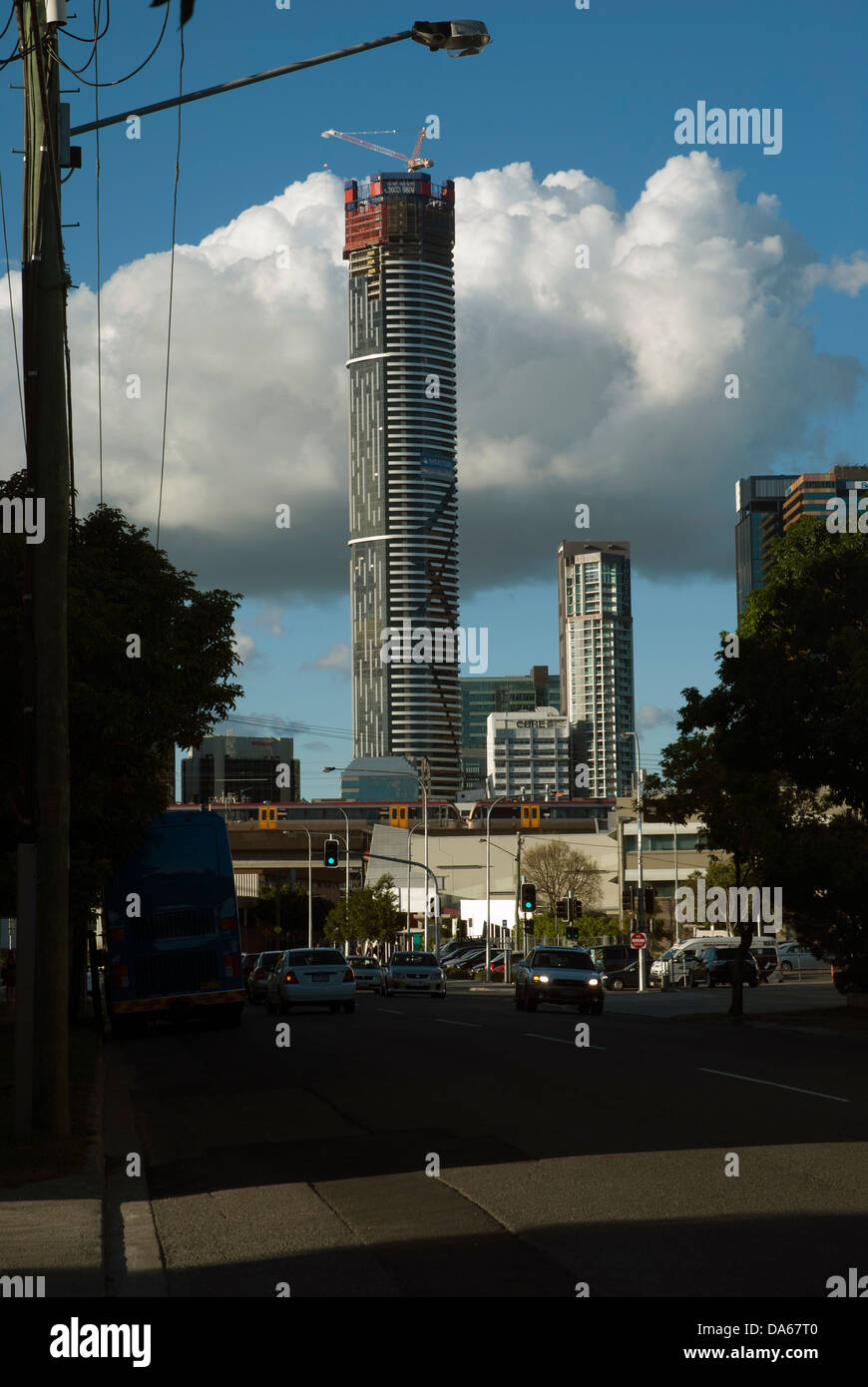 The Meriton Infinity Tower, Brisbane, Queensland, Australia Stock Photo ...