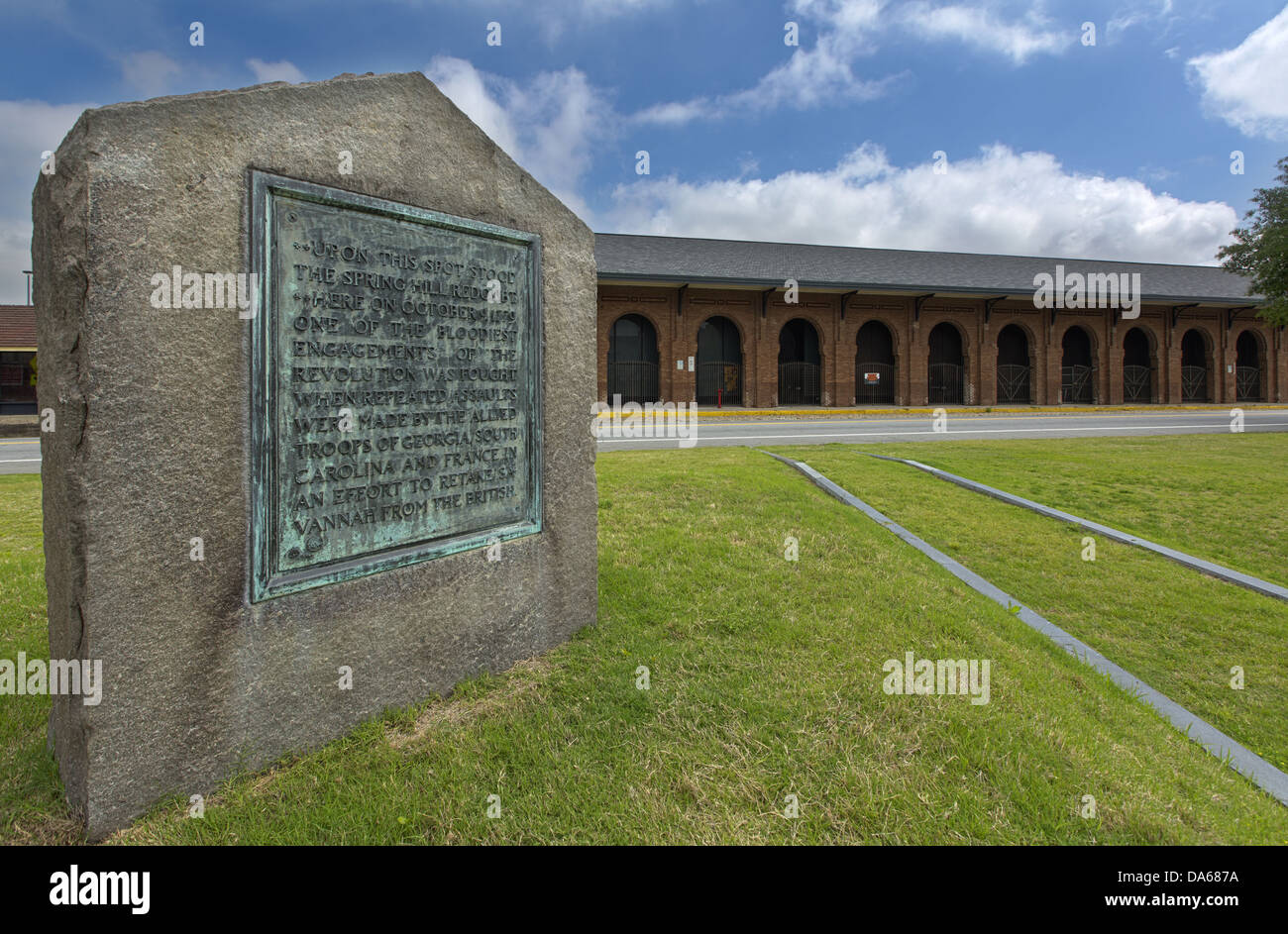 The Spring Hill Redoubt Marker located within The Central of Georgia ...