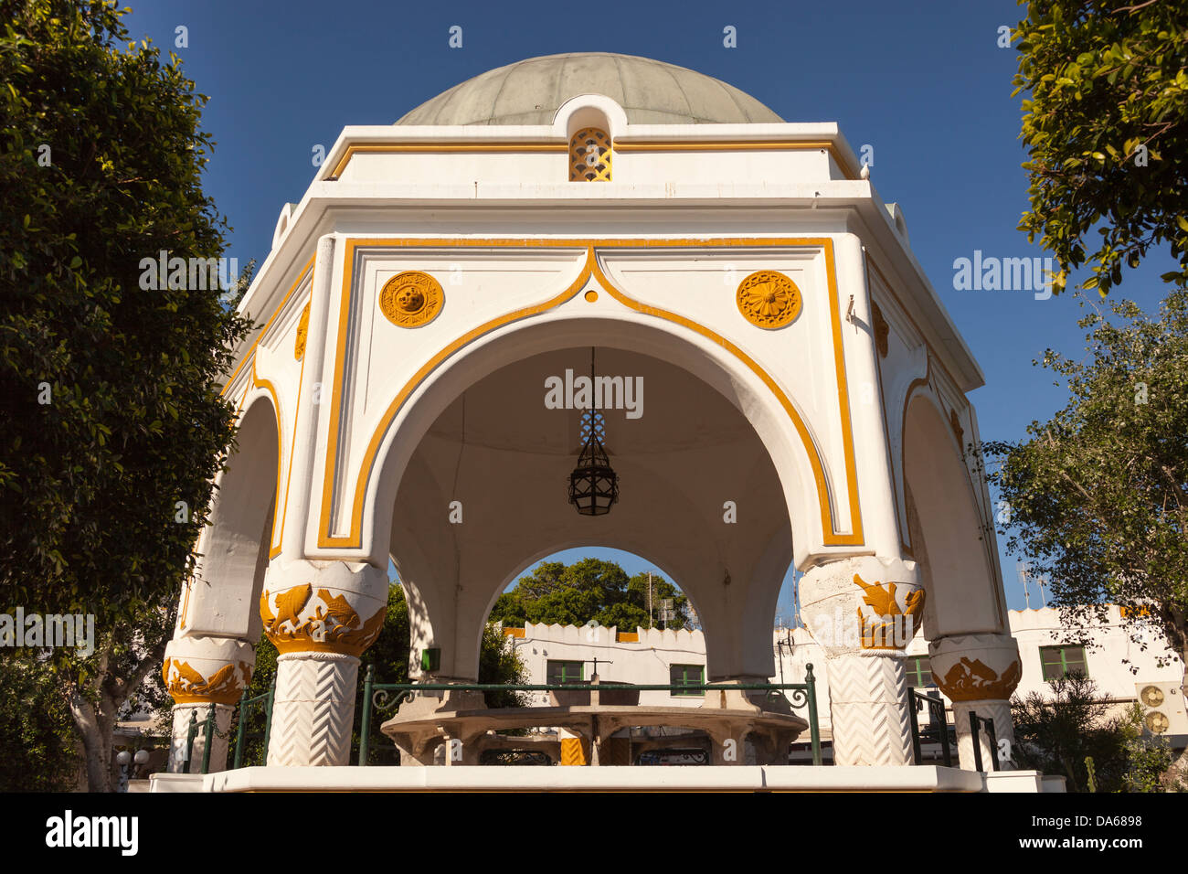 Domed building in the New Market, Rhodes old town, Rhodes, Greece Stock ...