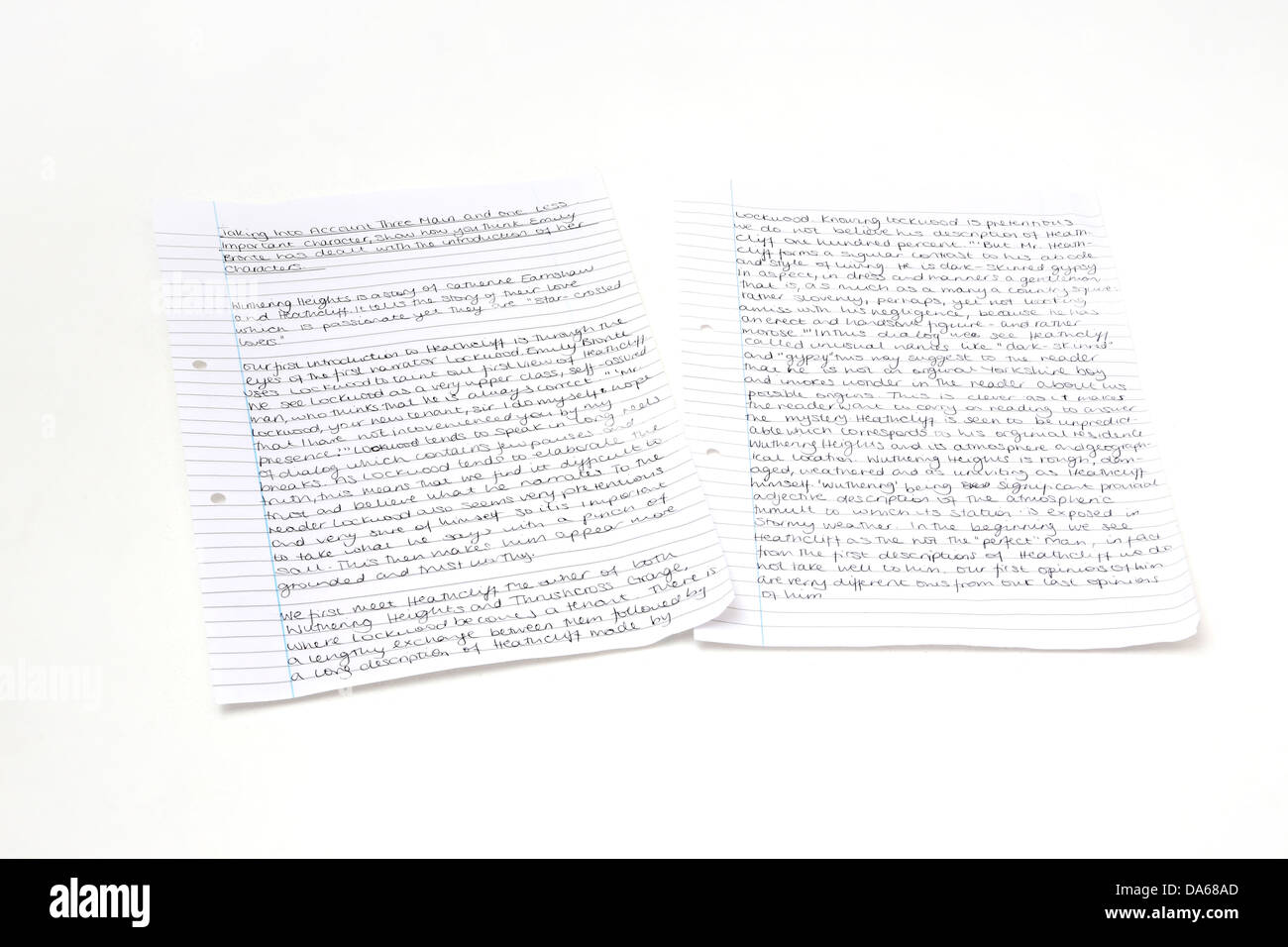 Essay hand hi-res stock photography and images - Alamy