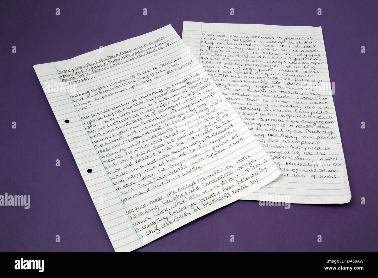 Essay hand hi-res stock photography and images - Alamy
