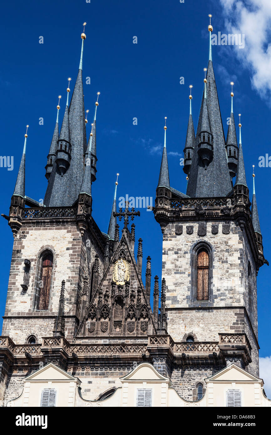 Prague spires hi-res stock photography and images - Alamy