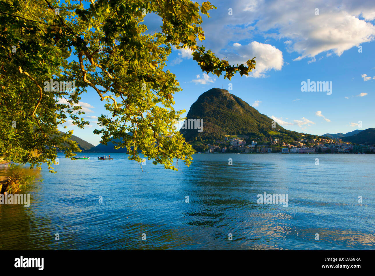 Lago di Lugano, Lake of Lugano, Switzerland, Europe, canton, Ticino ...