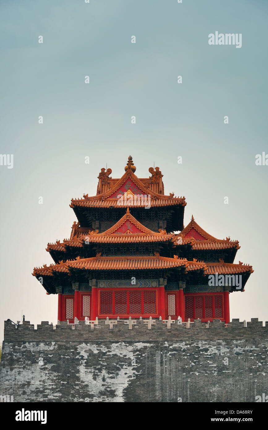 Corner Tower in Imperial Palace in Beijing, China Stock Photo - Alamy