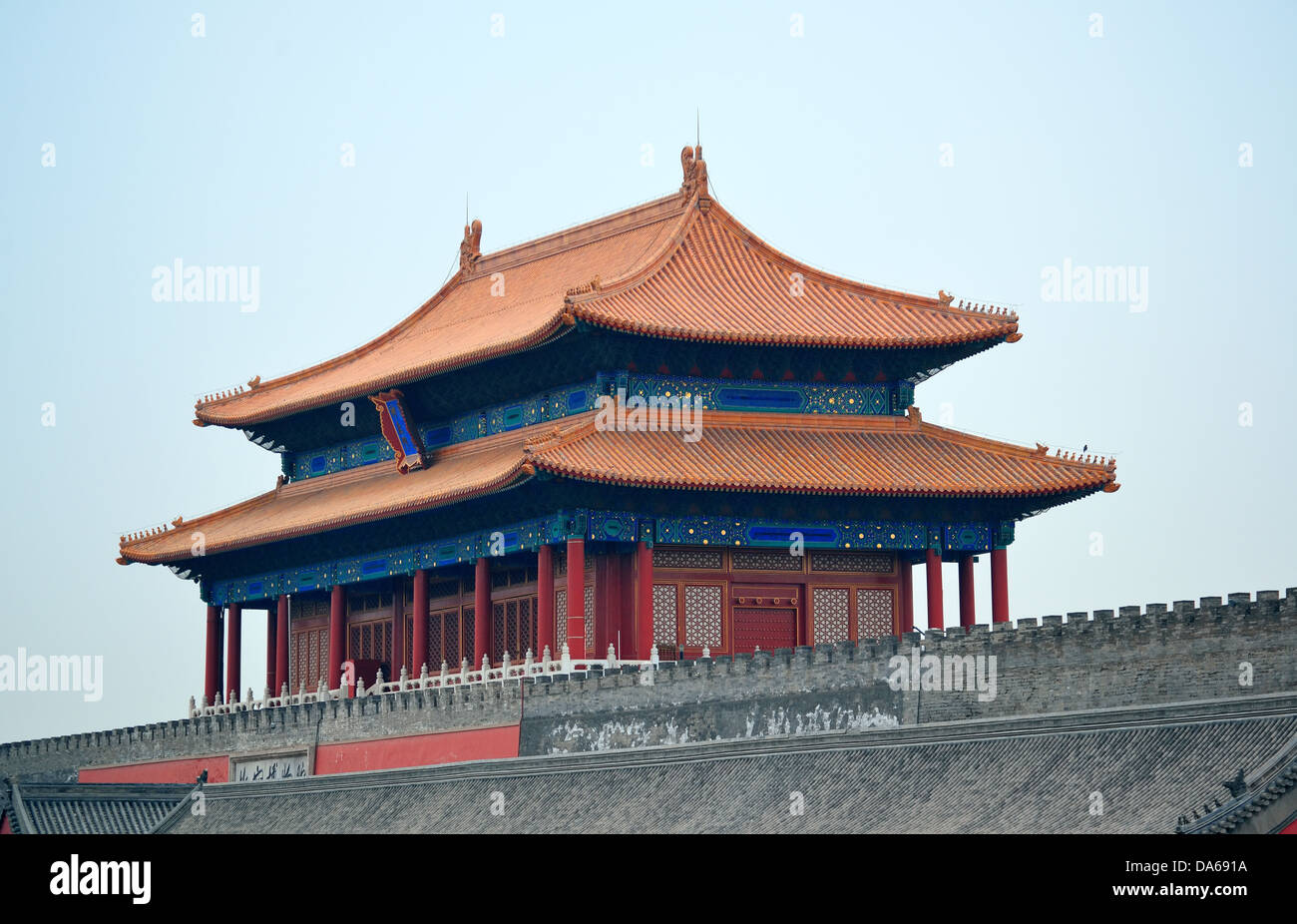 Ancient historical buildings in Imperial Palace in Beijing, China Stock ...