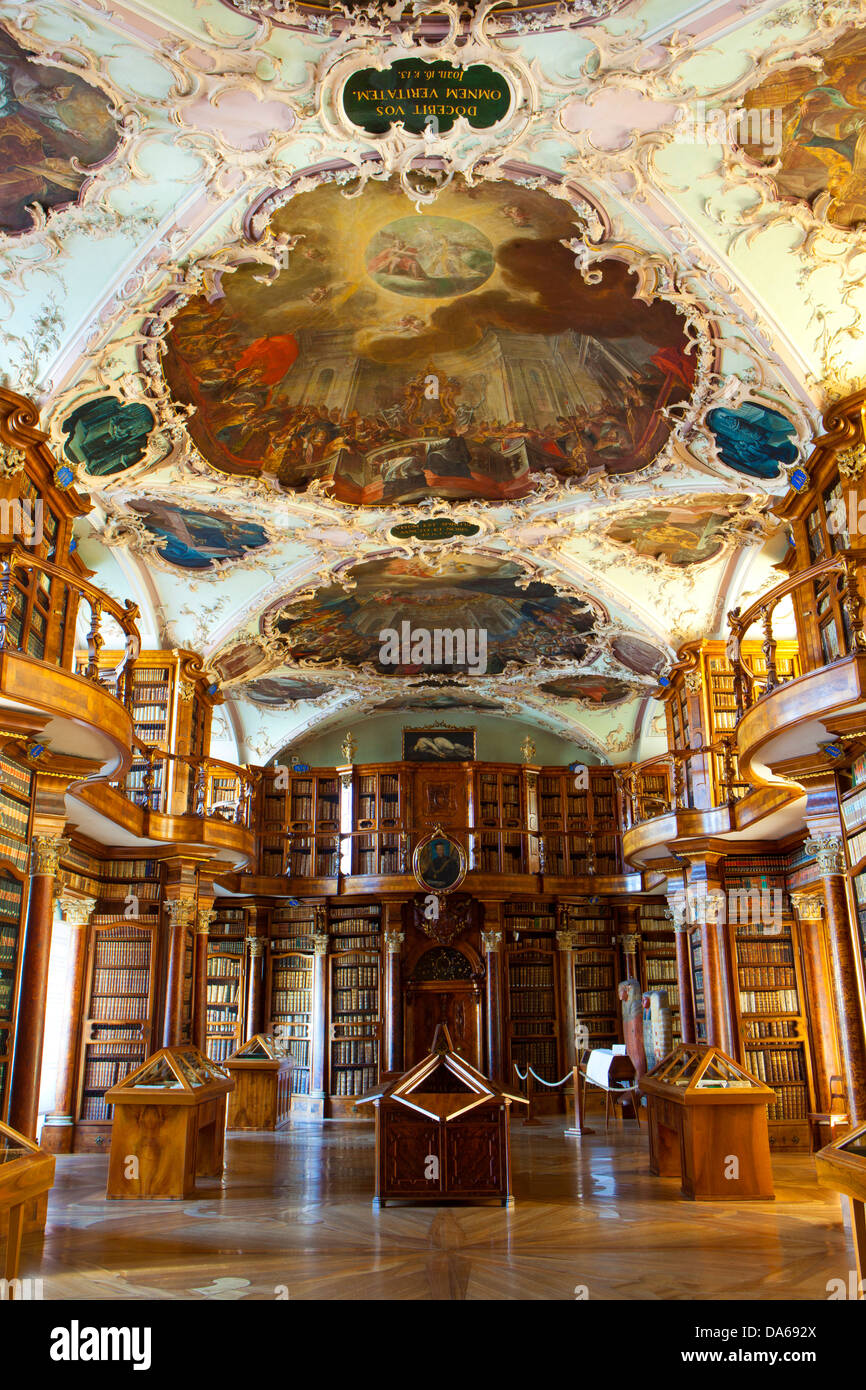 St. Gallen, St. Gall, monastery, library, Switzerland, Europe, canton ...