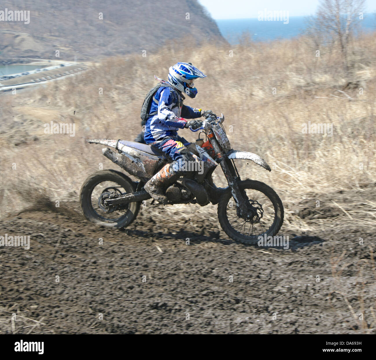 motocross bike in a race representing concept of speed and power in ...