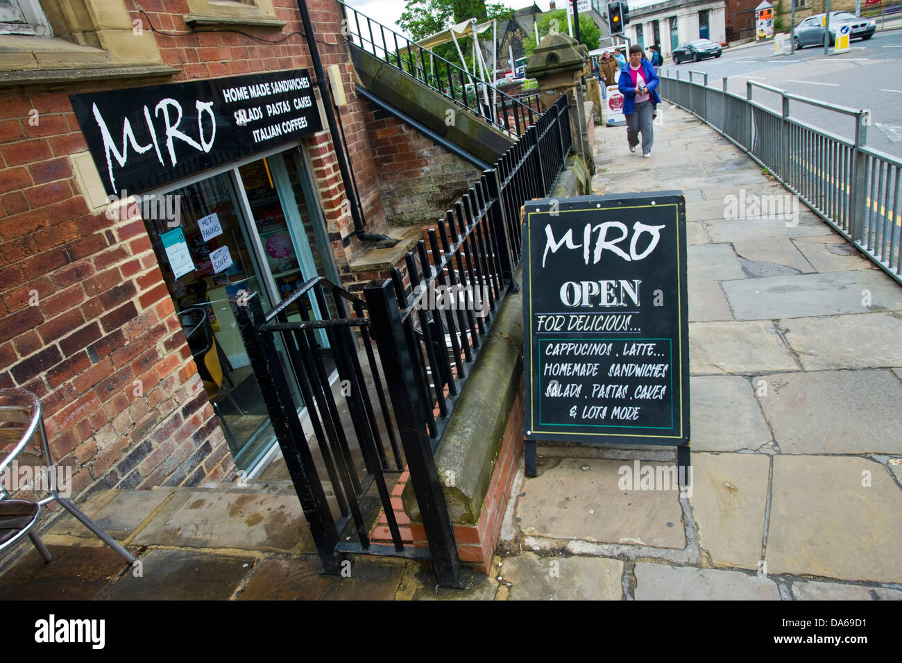 Miro cafe in Leeds West Yorkshire England UK Stock Photo - Alamy