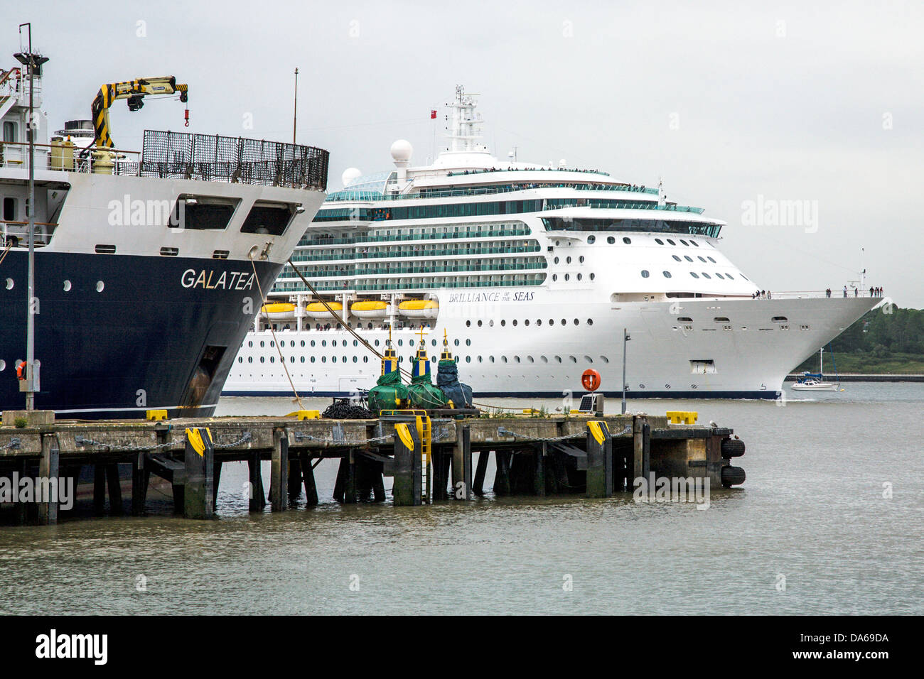Cruise Ship Brilliance of the Seas Emerges from Behind Trinity House ...