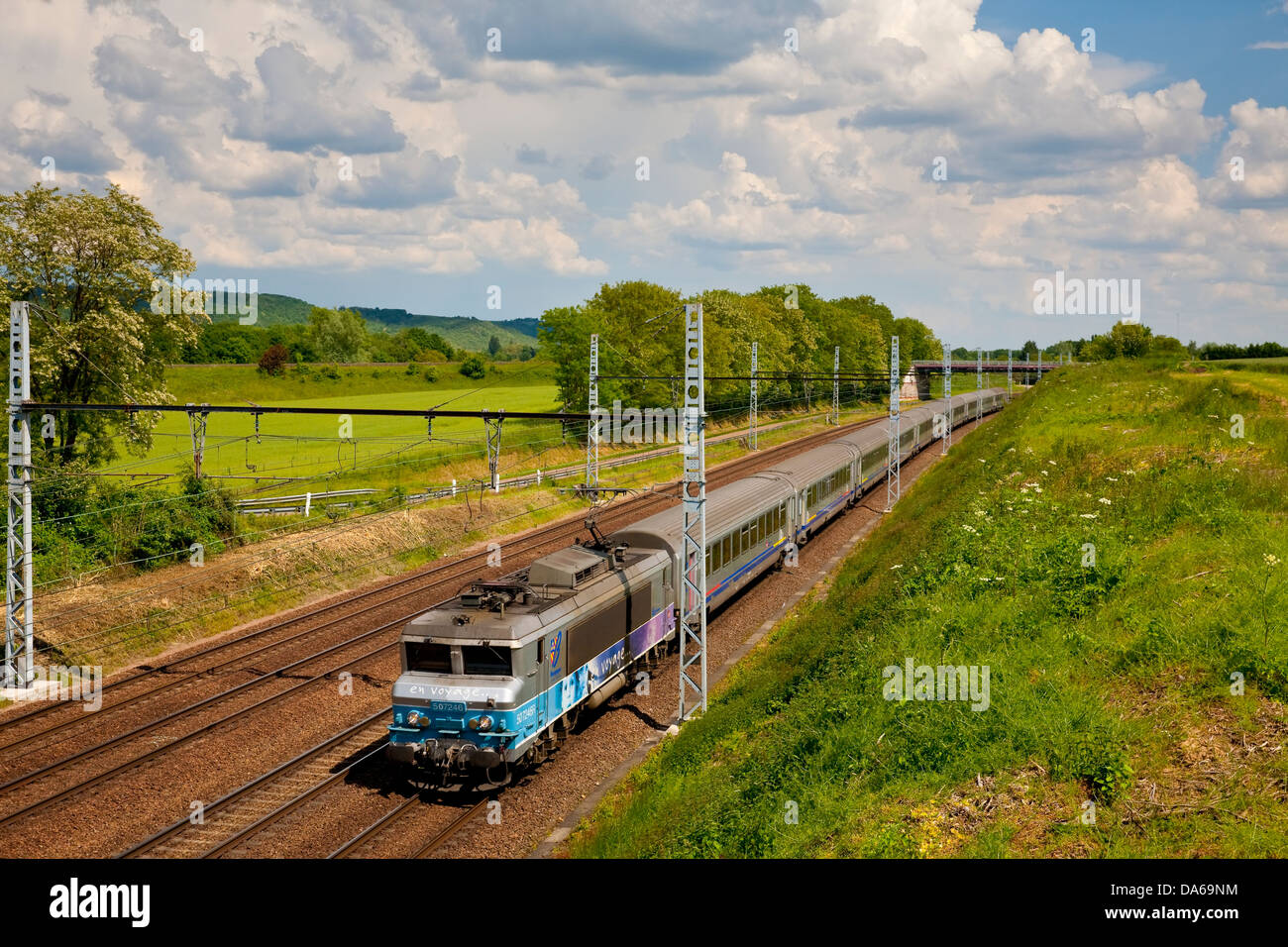 Inter-city rail service ( SNCF ), South of Paris, France Stock Photo ...