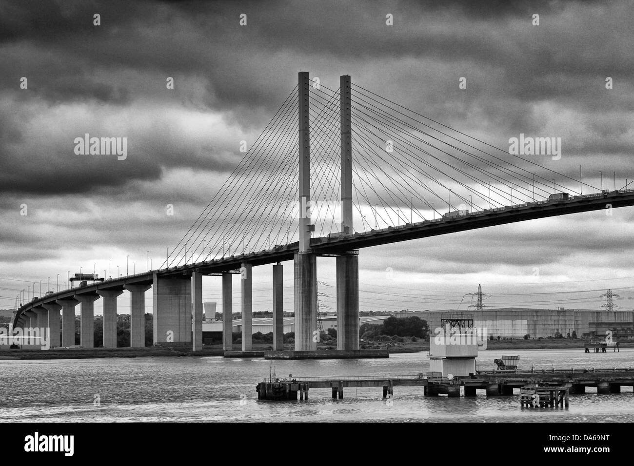 QEII Bridge Across the River Thames at Thurrock Stock Photo - Alamy
