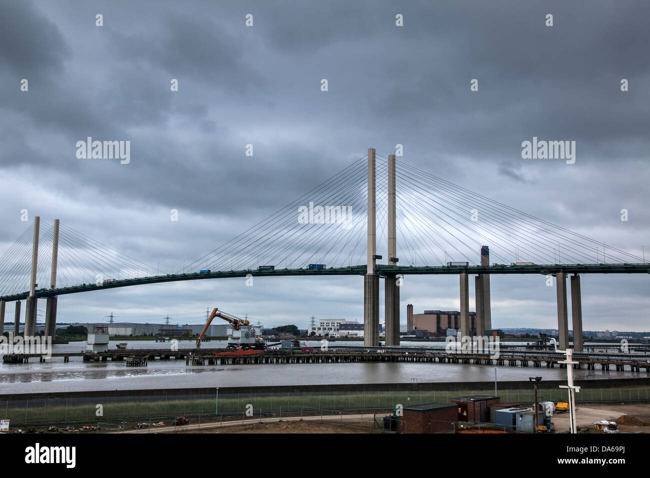 QEII Bridge Across the River Thames at Thurrock Stock Photo - Alamy