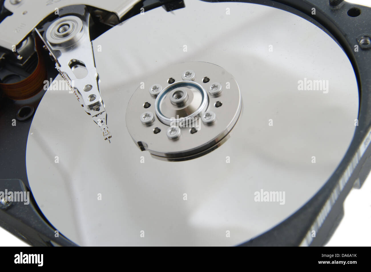 real open hard drive isolated on white ackground Stock Photo - Alamy