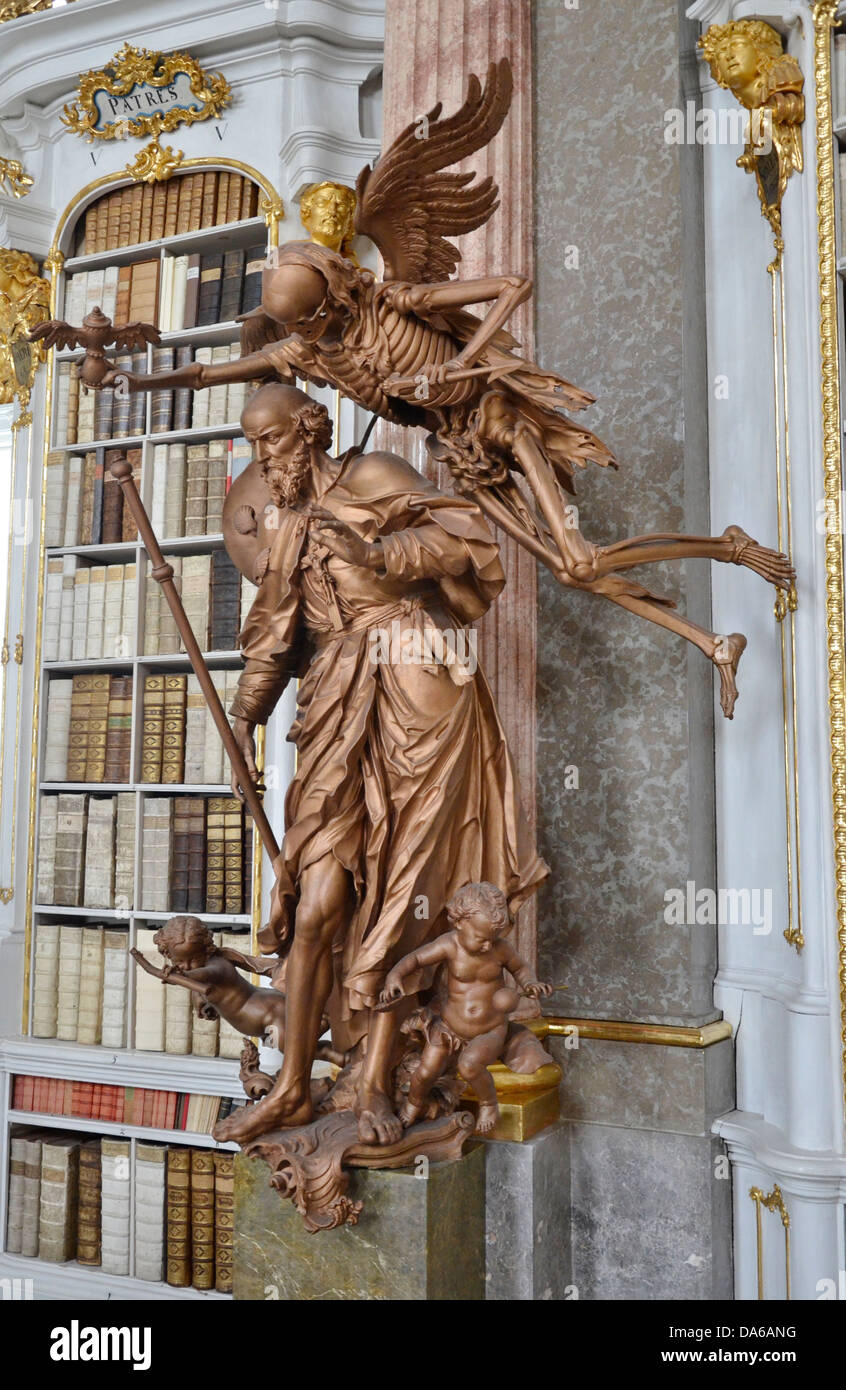 Admont Abbey library hall in Styria, Austria, the largest monastic ...
