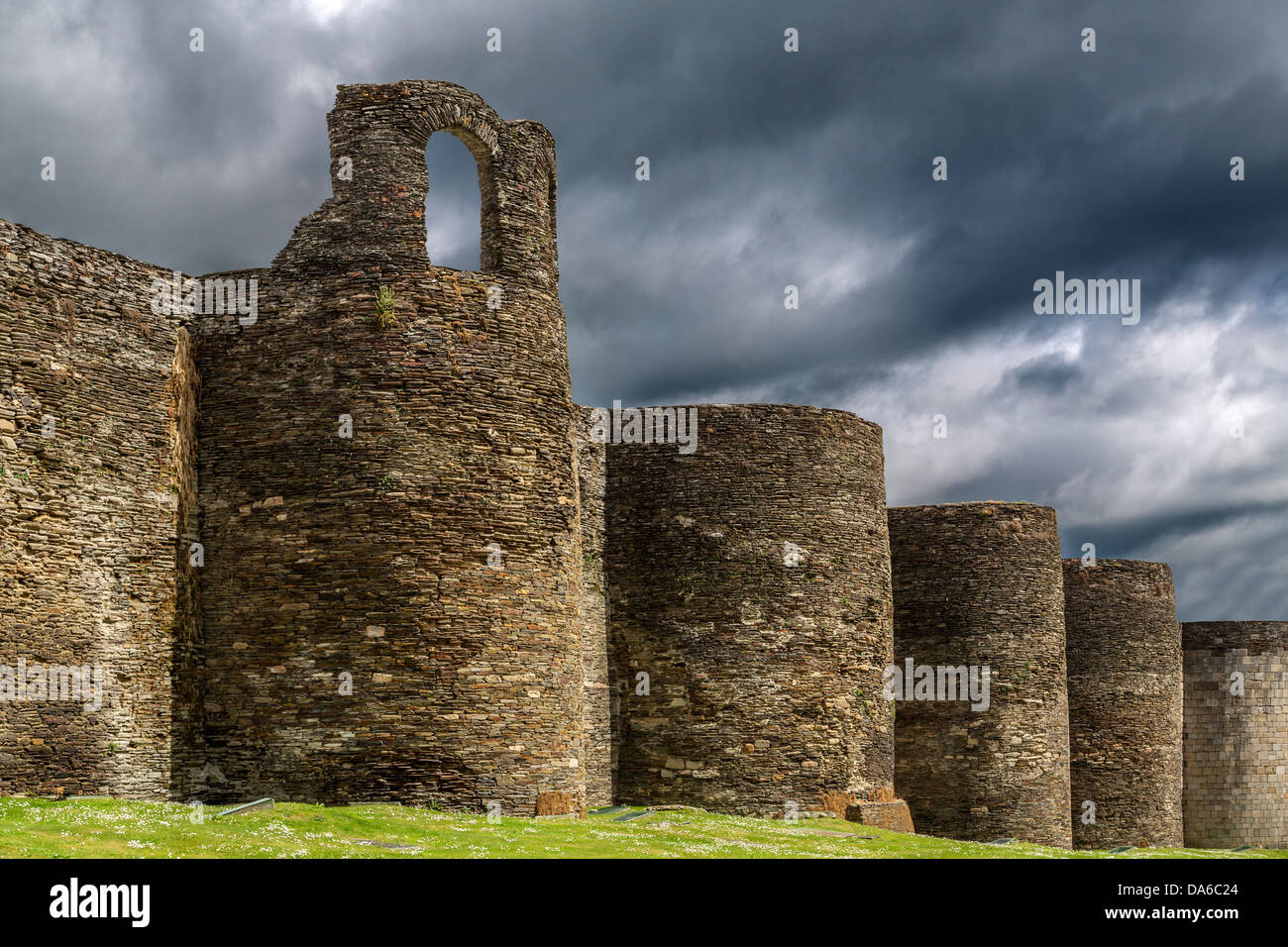 Roman Wall Lugo Galicia Spain Stock Photo - Alamy