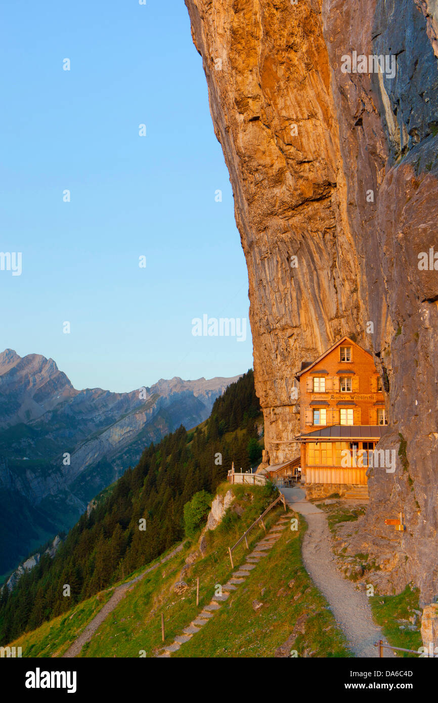 Äscher, Aescher, Switzerland, Europe, canton, Appenzell, Innerrhoden ...