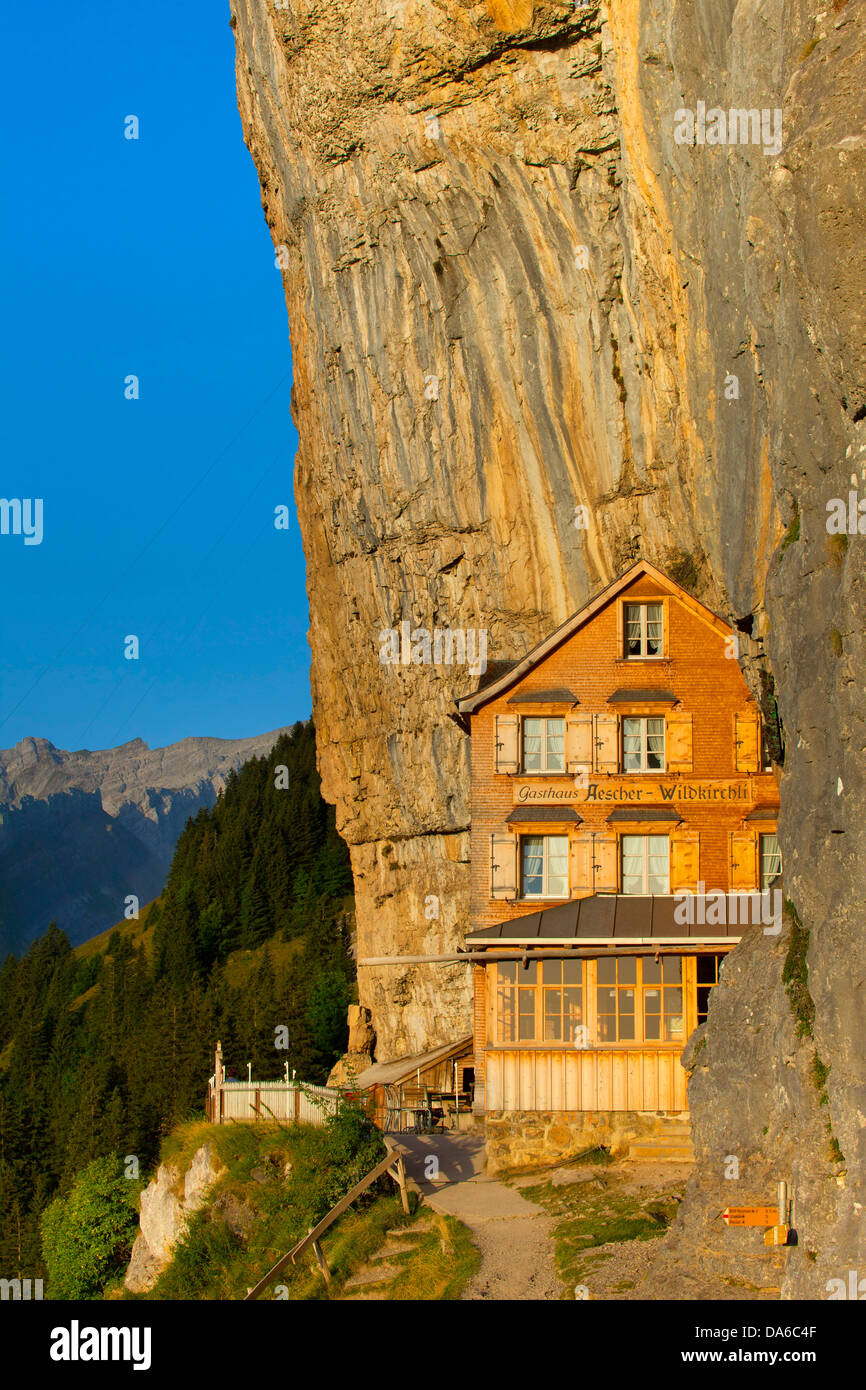 Äscher, Aescher, Switzerland, Europe, canton, Appenzell, Innerrhoden ...