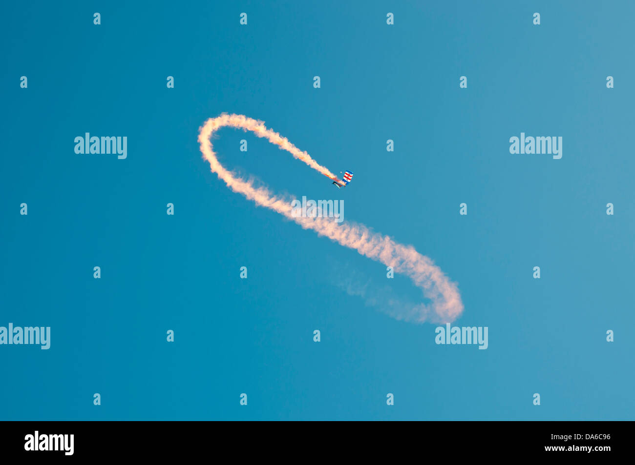 Llandudno Air show RAF Falcons parachute display team Stock Photo - Alamy