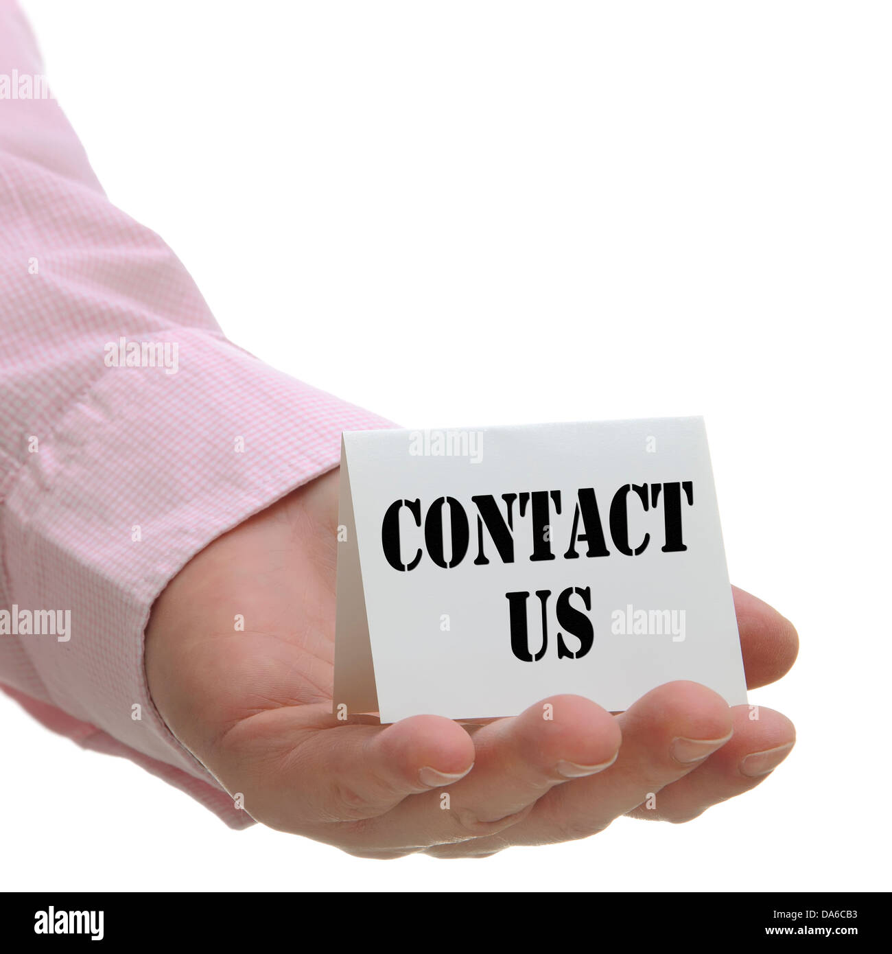 Contact Us - Sign Series Stock Photo - Alamy