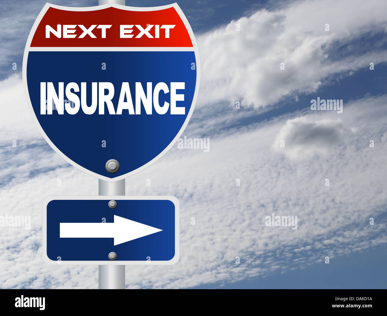 Insurance road sign Stock Photo - Alamy