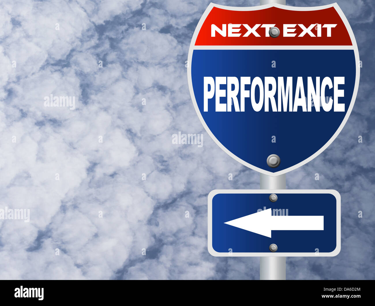 Performance road sign Stock Photo - Alamy