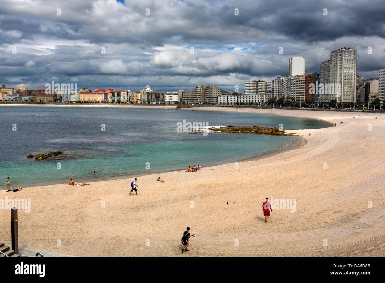 Riazor beach La Coruña Galicia Spain Stock Photo - Alamy