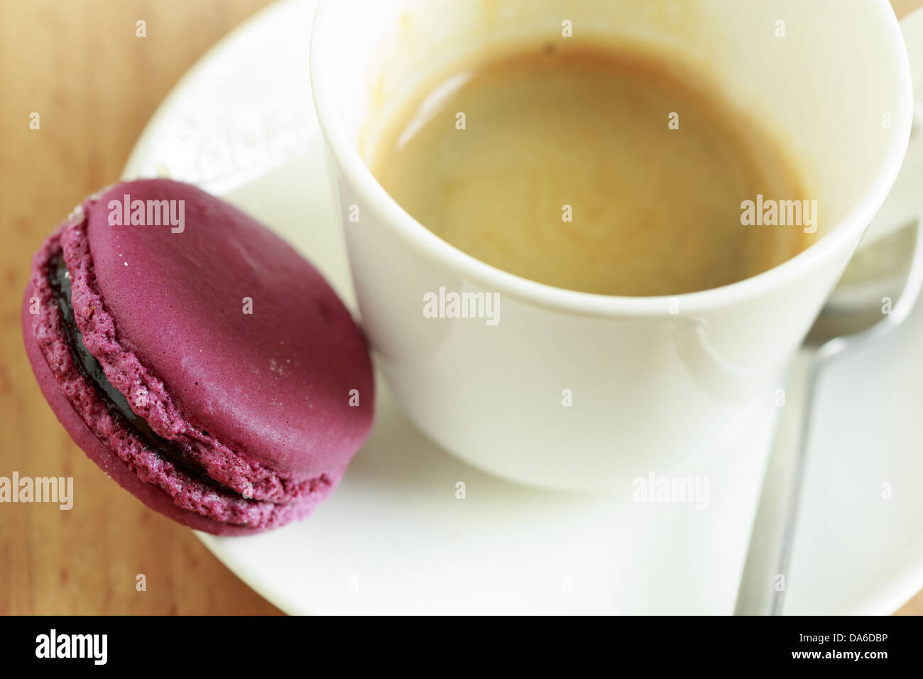 Coffee and macaron Stock Photo - Alamy