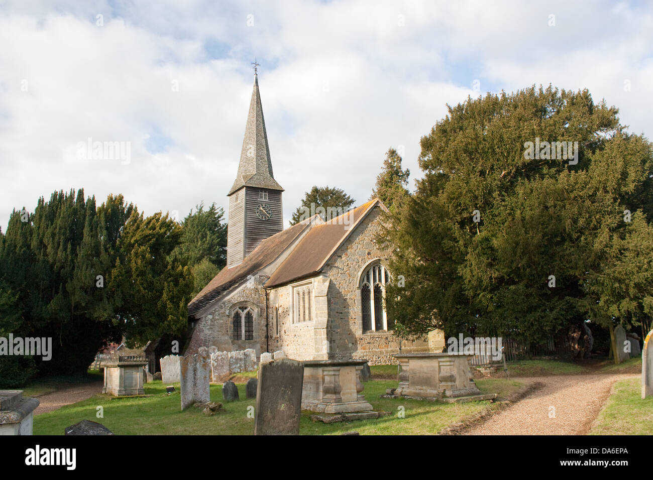 St Georges Church, Crowhurst, Surrey Stock Photo - Alamy
