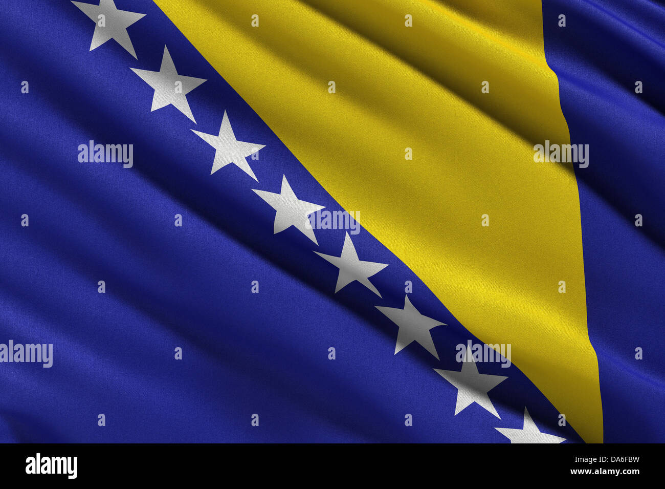 Flag of Bosnia and Herzegovina Stock Photo - Alamy