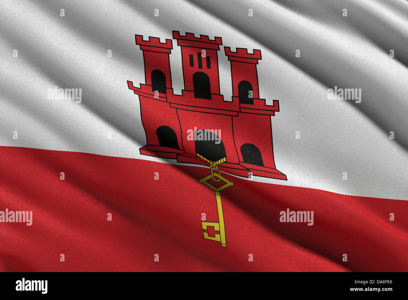 Flag of Gibraltar Stock Photo - Alamy