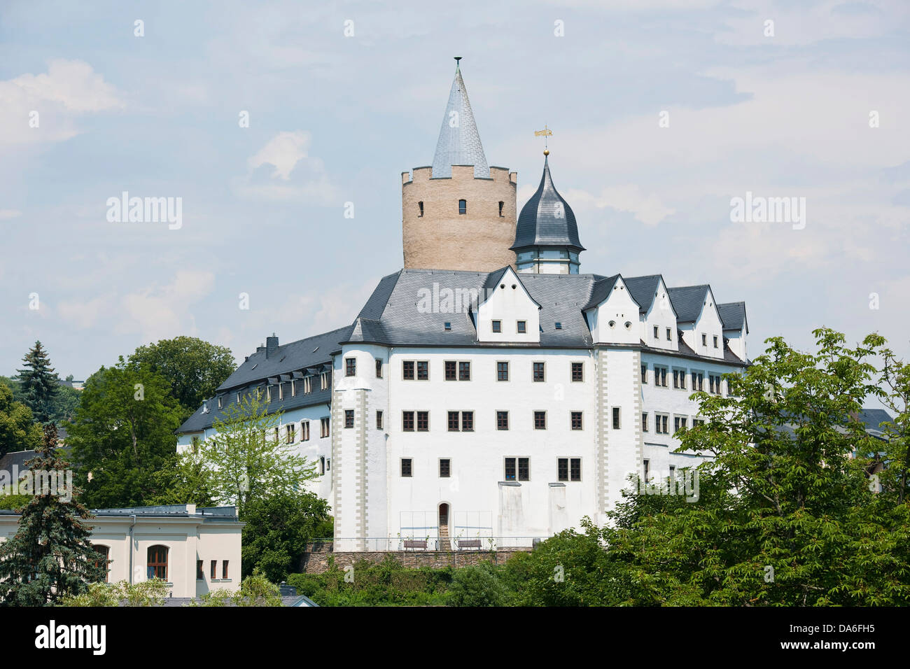 Schloss Wildeck Castle with the keep "Dicker Heinrich" or "Fat Henry ...