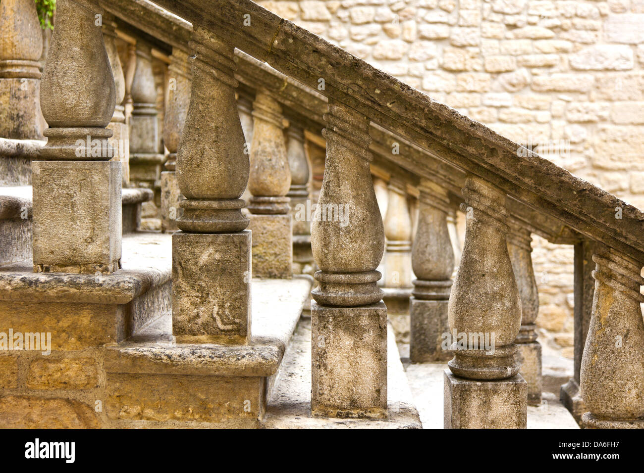 the old stone balustrade Stock Photo - Alamy