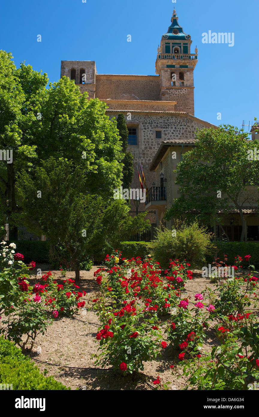 Garden of the Charterhouse or Royal Carthusian Monastery of Valldemossa ...