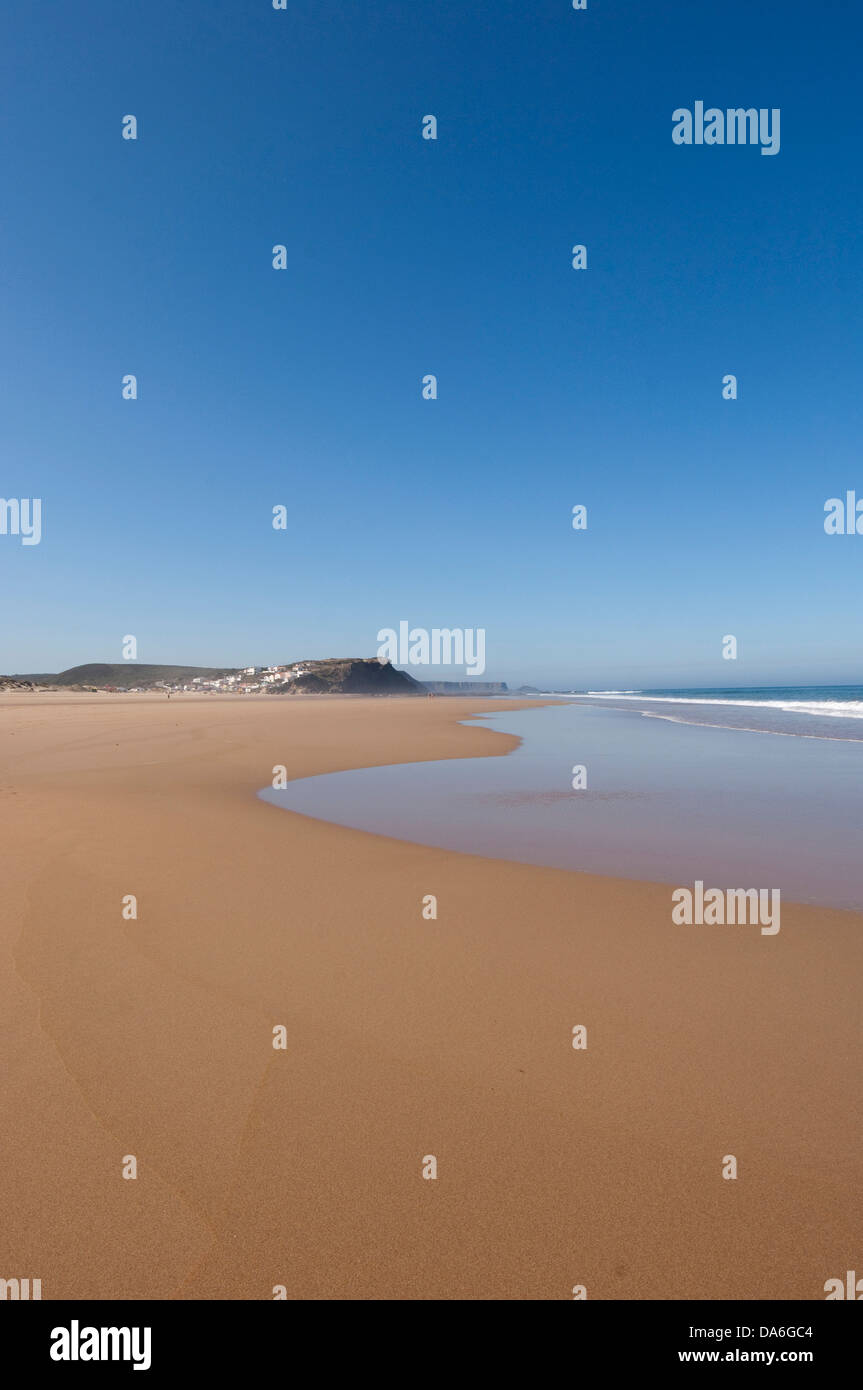 Algarve, cliffs, sea, Monte Clerigo, Portugal, Europe, beach, seashore ...