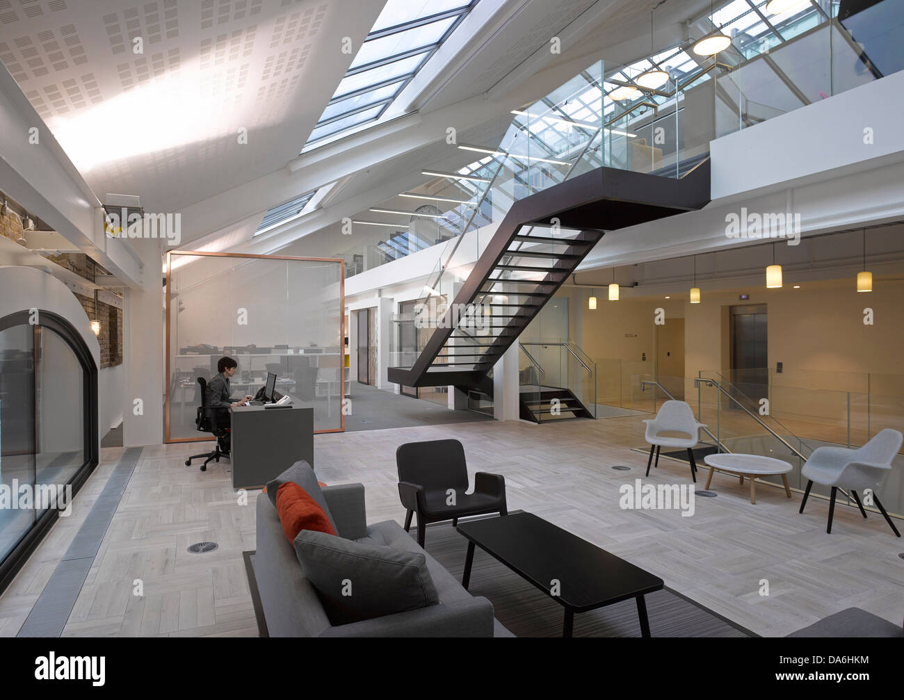 Office Reception Area Open Plan Office High Resolution Stock ...