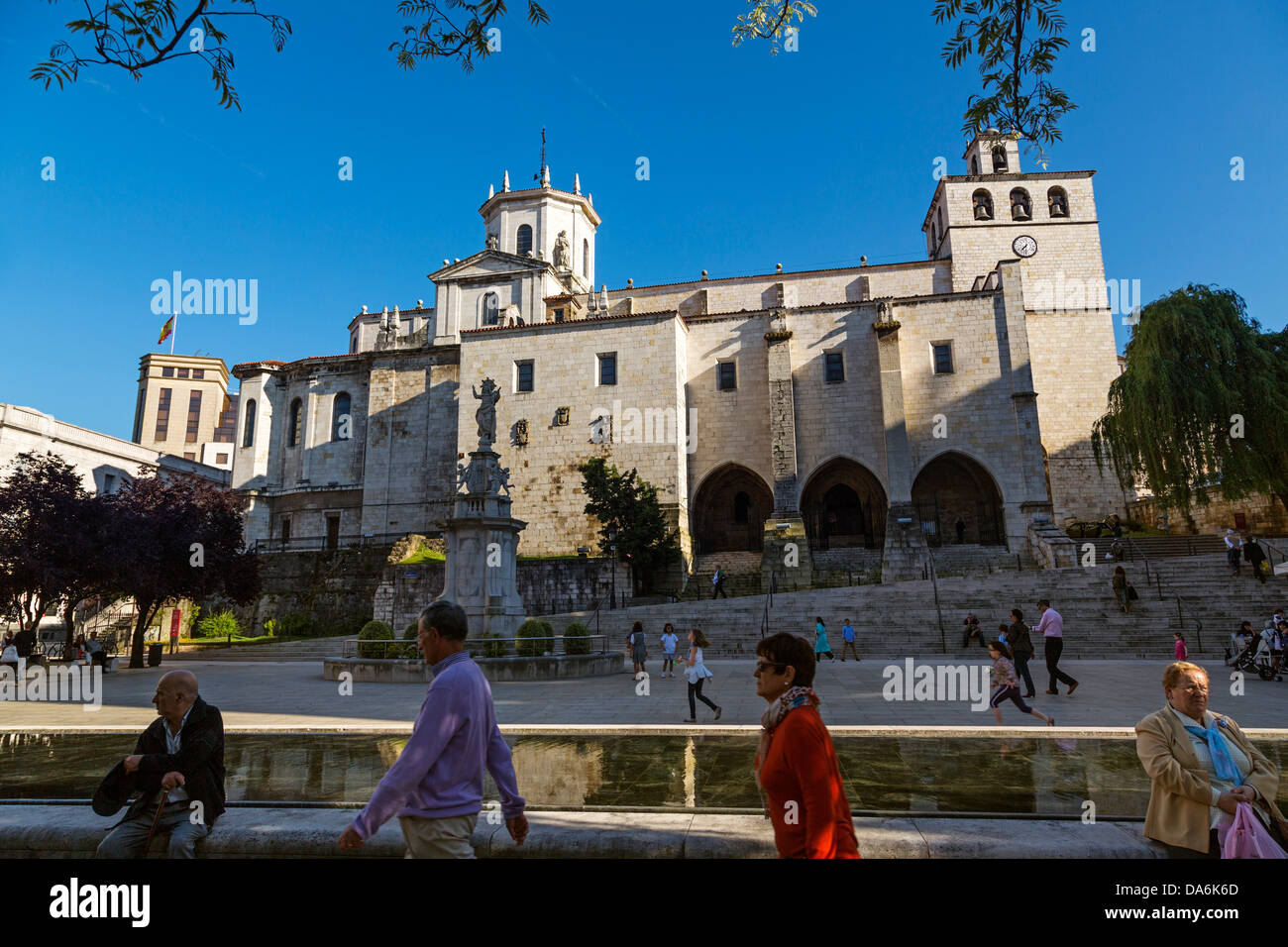 Gothic Cathedral church Camino Xacobeo de Santiago Santander Cantabria ...