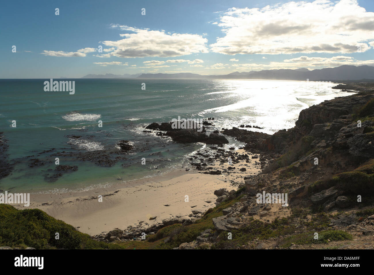 Beach below Klipgat Cave, Gansbaai, Western Cape South Africa Stock ...