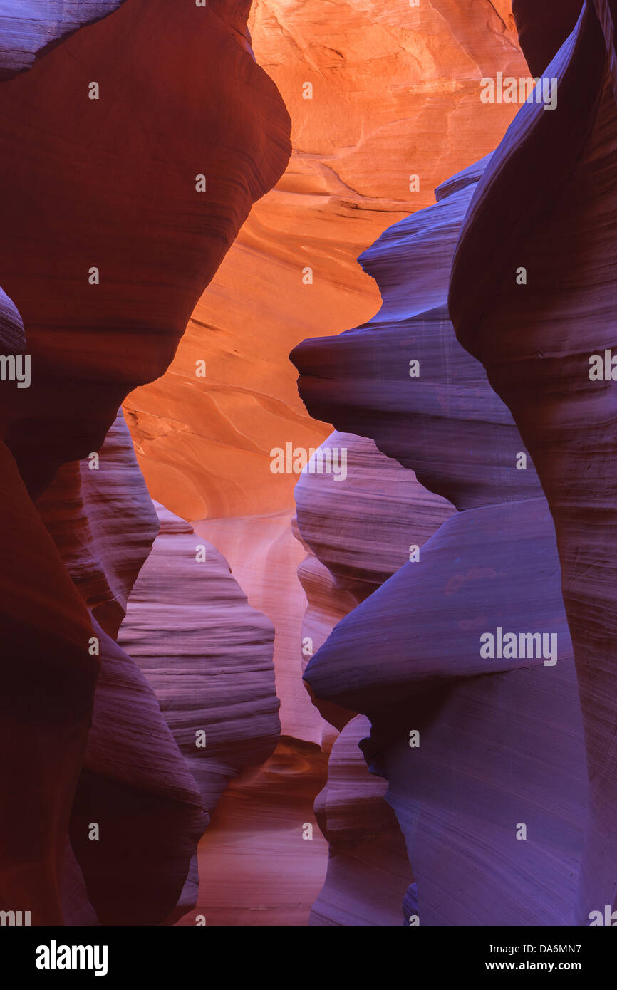 Lines and structures at Lower Antelope Canyon, Page, Arizona Stock ...