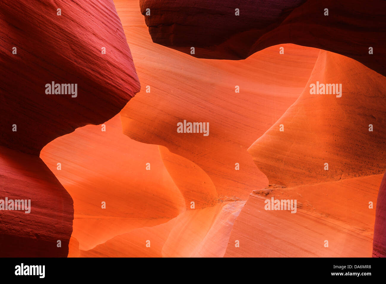 Lines and structures at Lower Antelope Canyon, Page, Arizona Stock ...