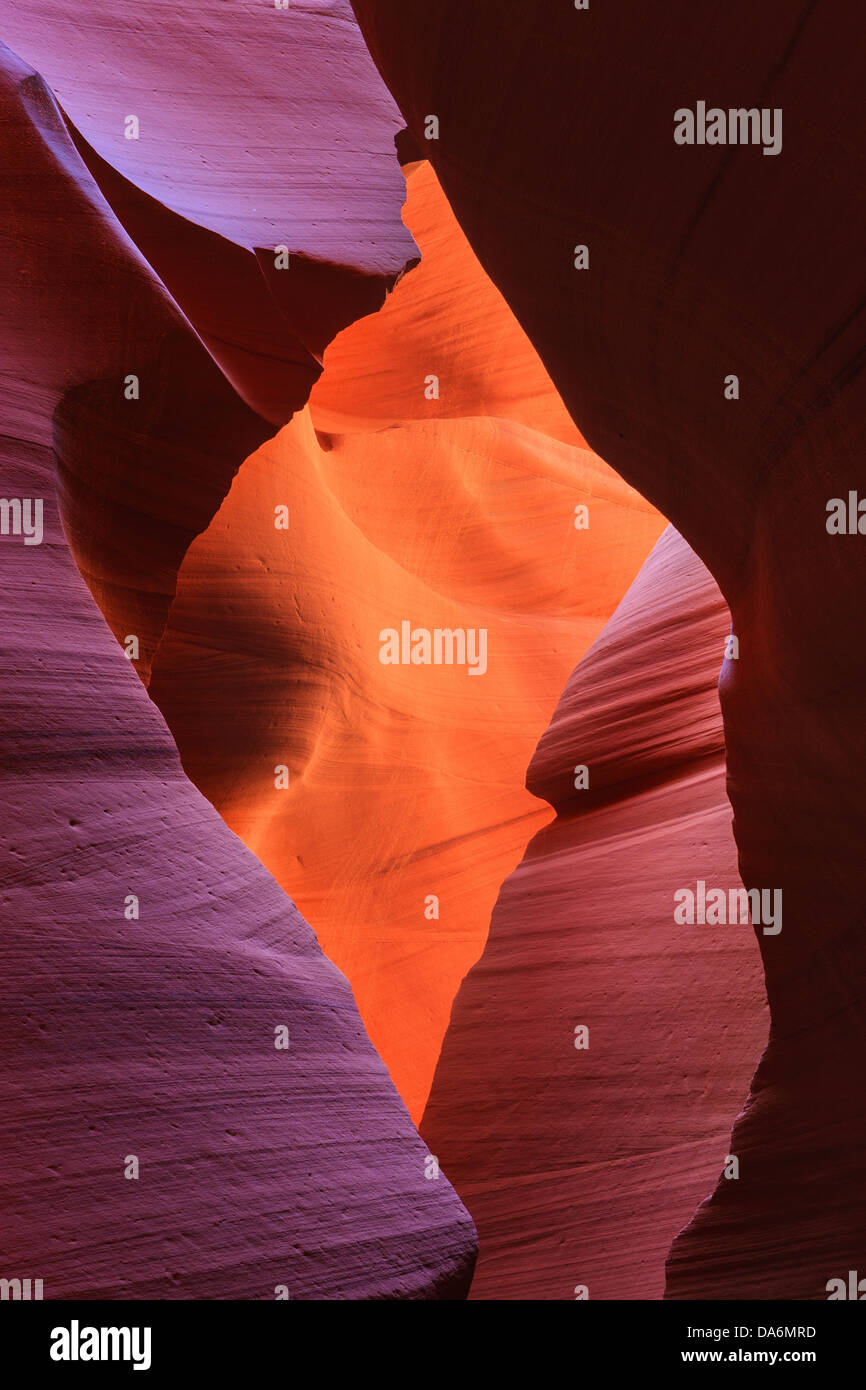 Lines and structures at Lower Antelope Canyon, Page, Arizona Stock ...