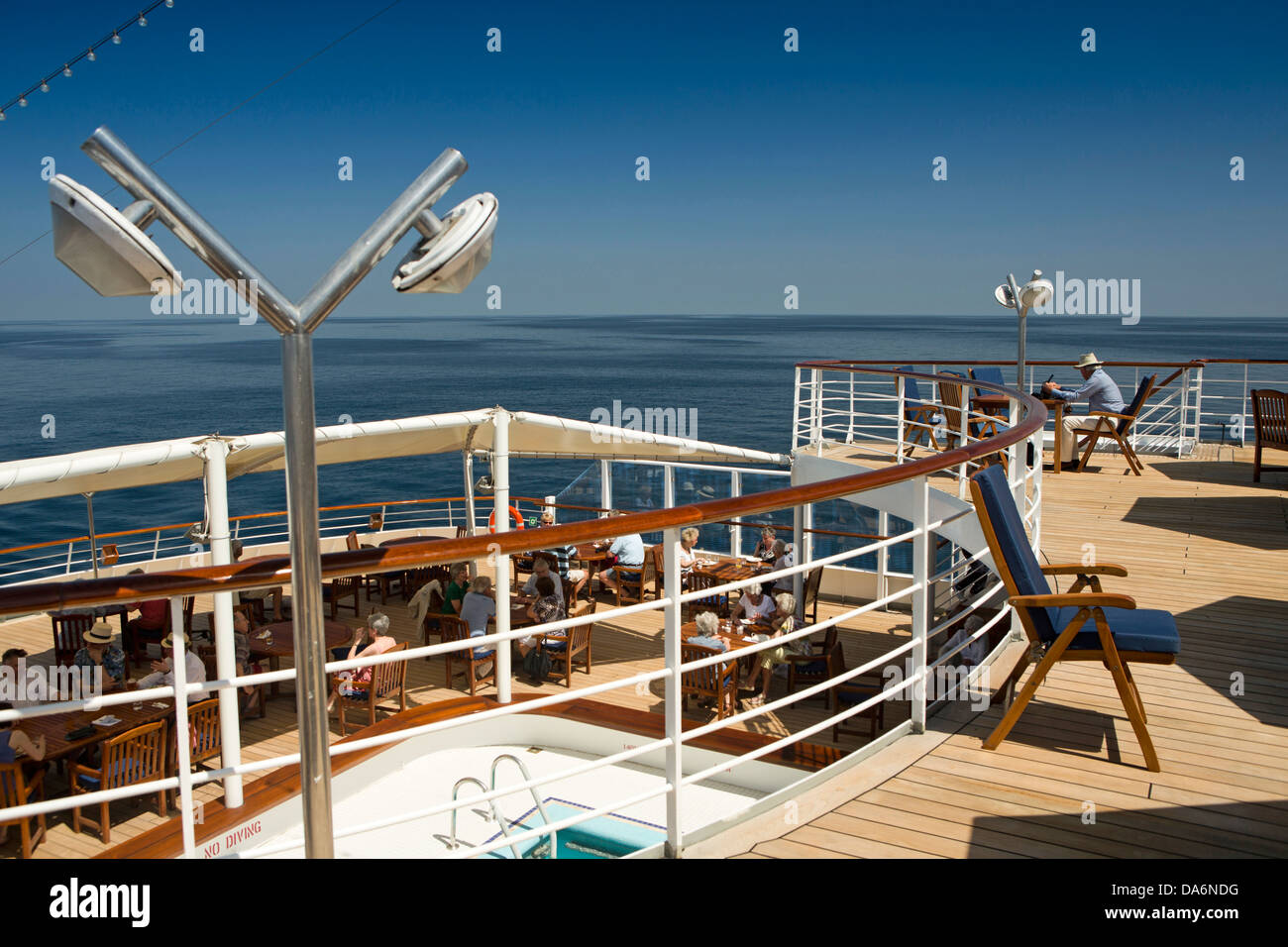 Oman, Muscat, pool deck of MV Minerva at sea Stock Photo - Alamy