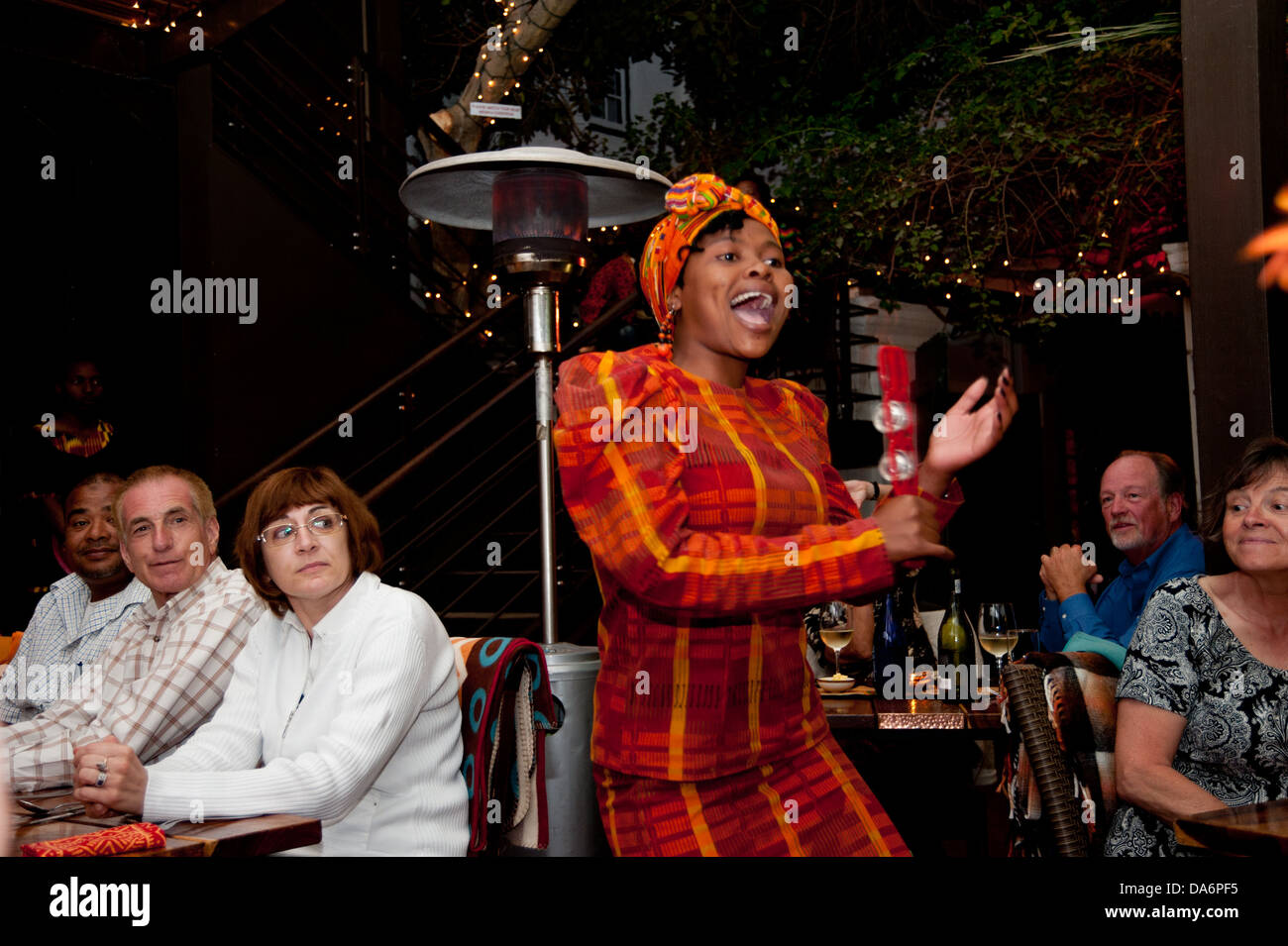 Singer in the Gold Restaurant, Cape Town, South Africa Stock Photo - Alamy
