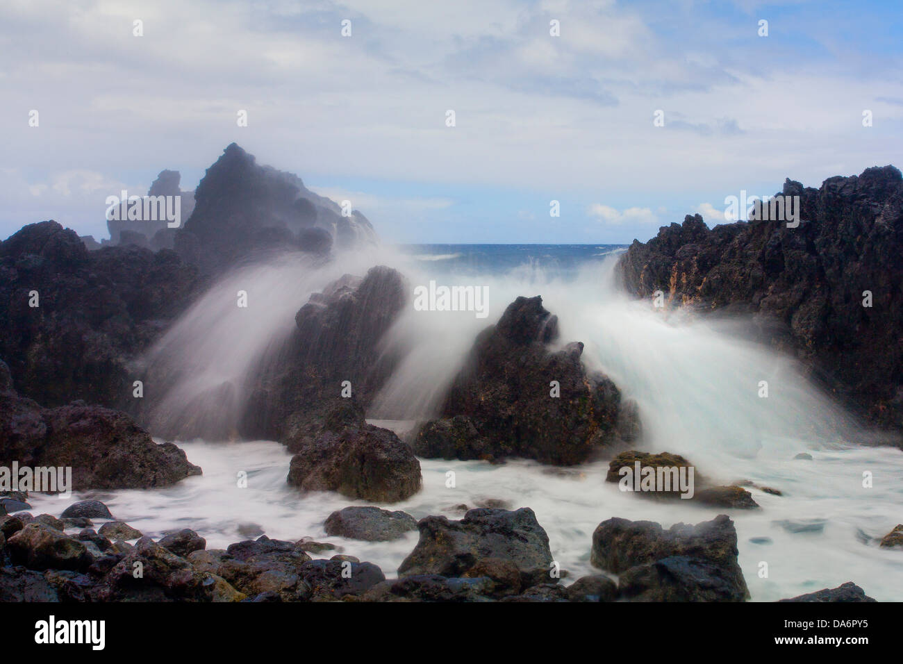 USA, United States, America, Hawaii, Big Island, Pacific Ocean, Wave ...