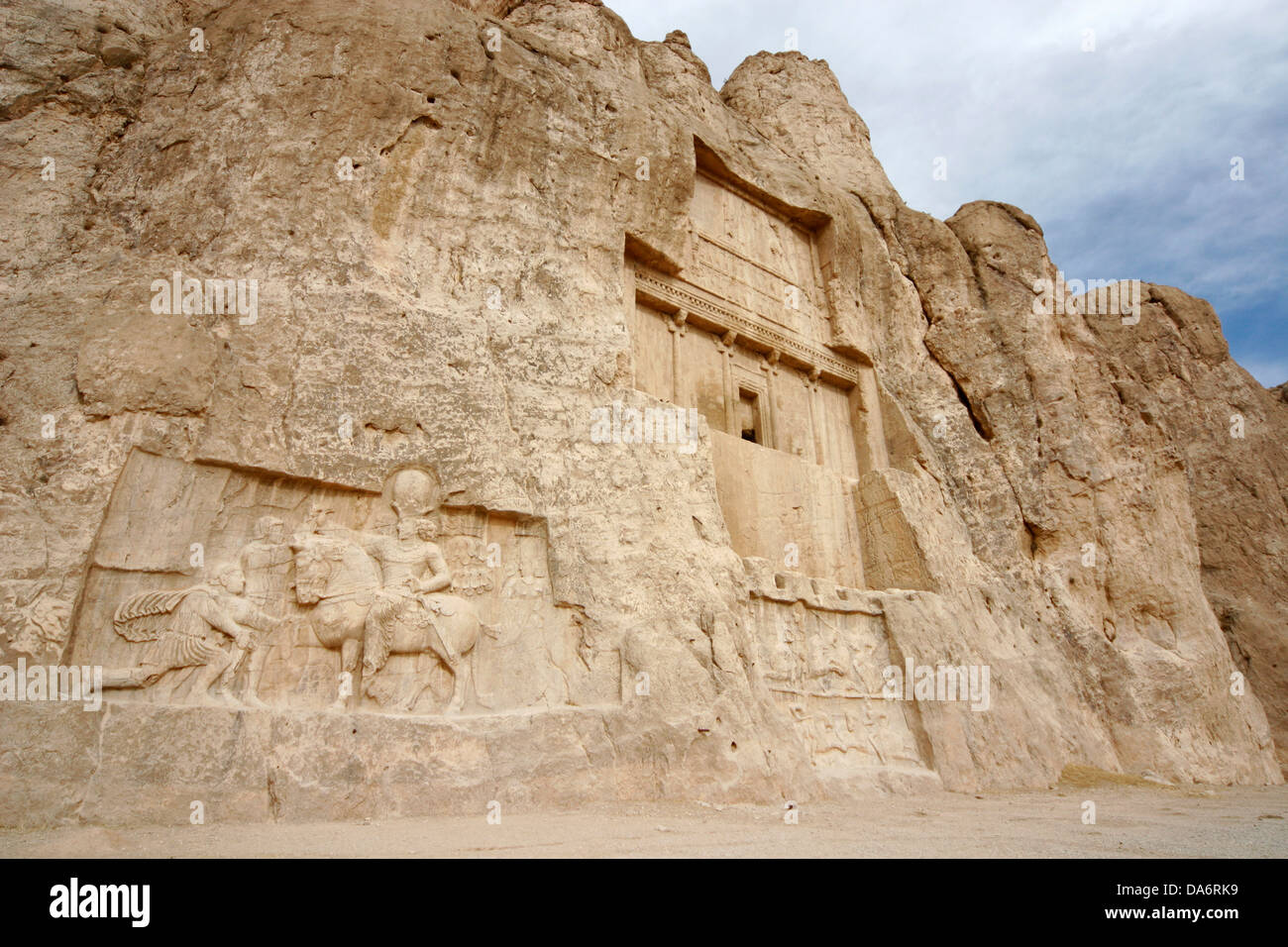 The rock tombs of Darius II, Artaxerxes I, Darius I and Xerxes I, Naqsh ...