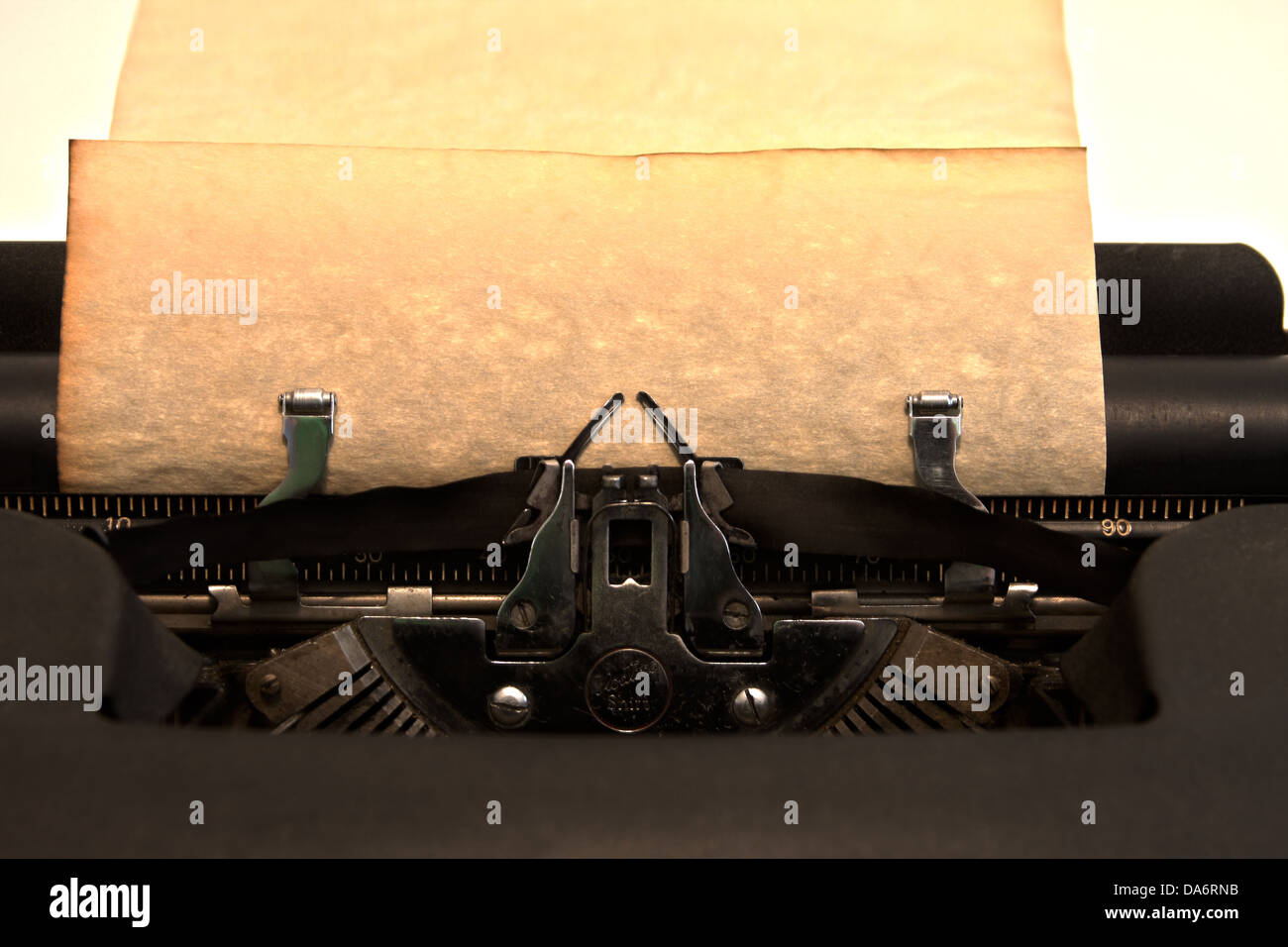 Antique typewriter with old paper HDR Stock Photo - Alamy