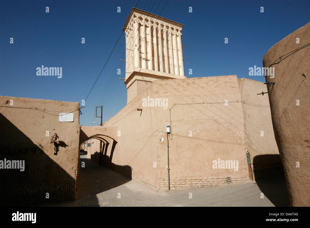 Badgirs (windtowers or wind catchers) in Yazd, Central Iran Stock Photo ...