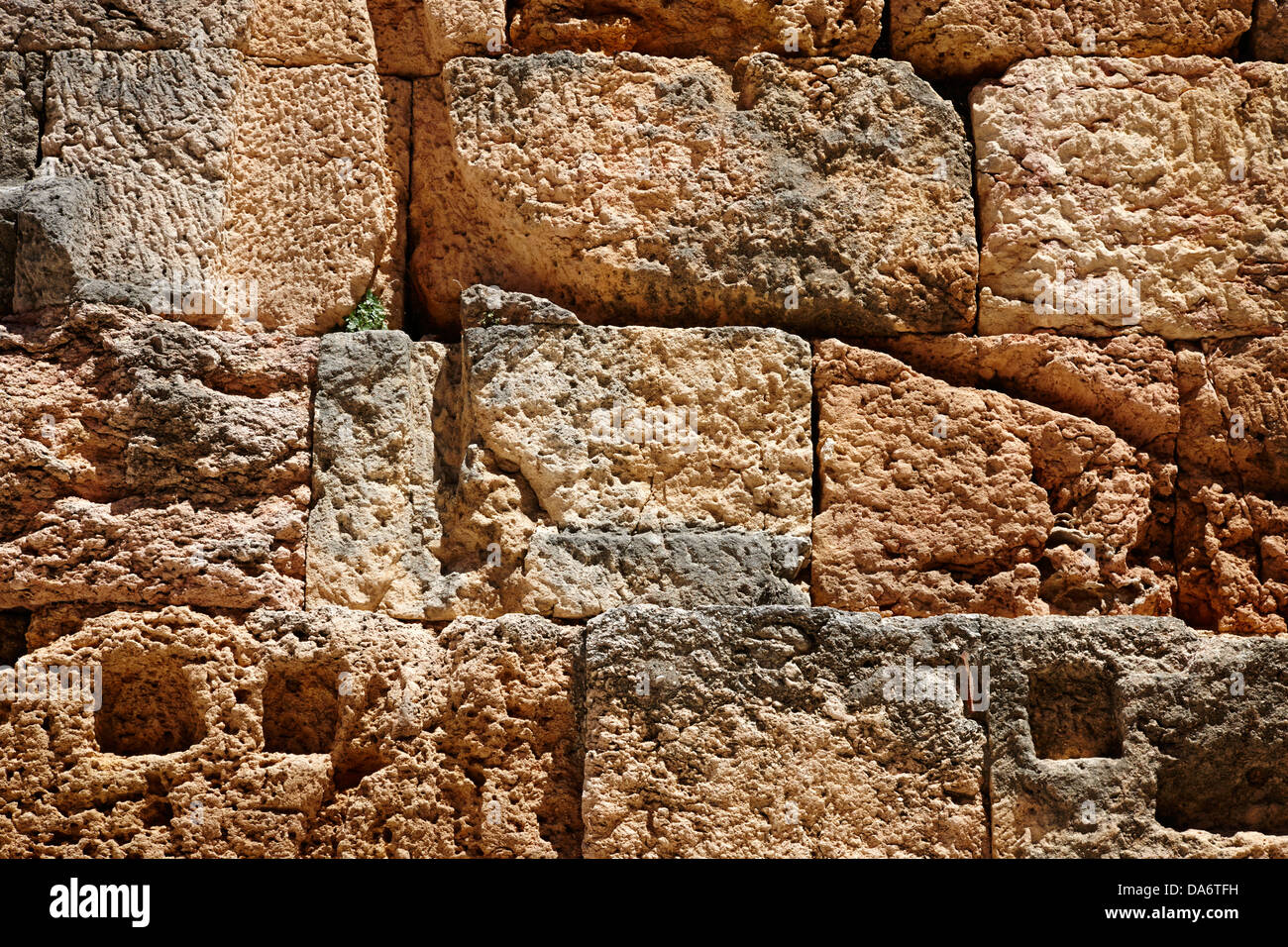 section of old wall in roman ruins of tarraco unesco world heritage ...